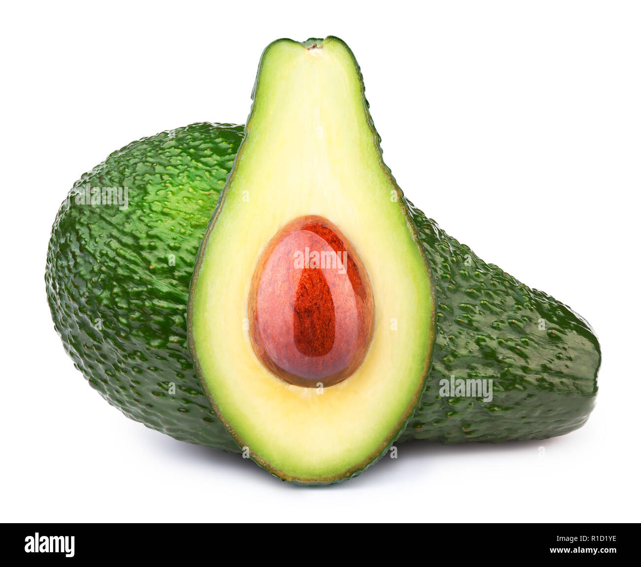 Two avocados isolated Stock Photo - Alamy