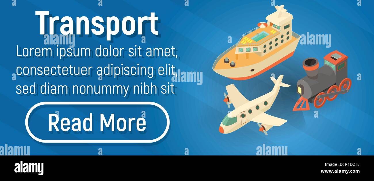 Transport concept banner, isometric style Stock Vector Image & Art - Alamy