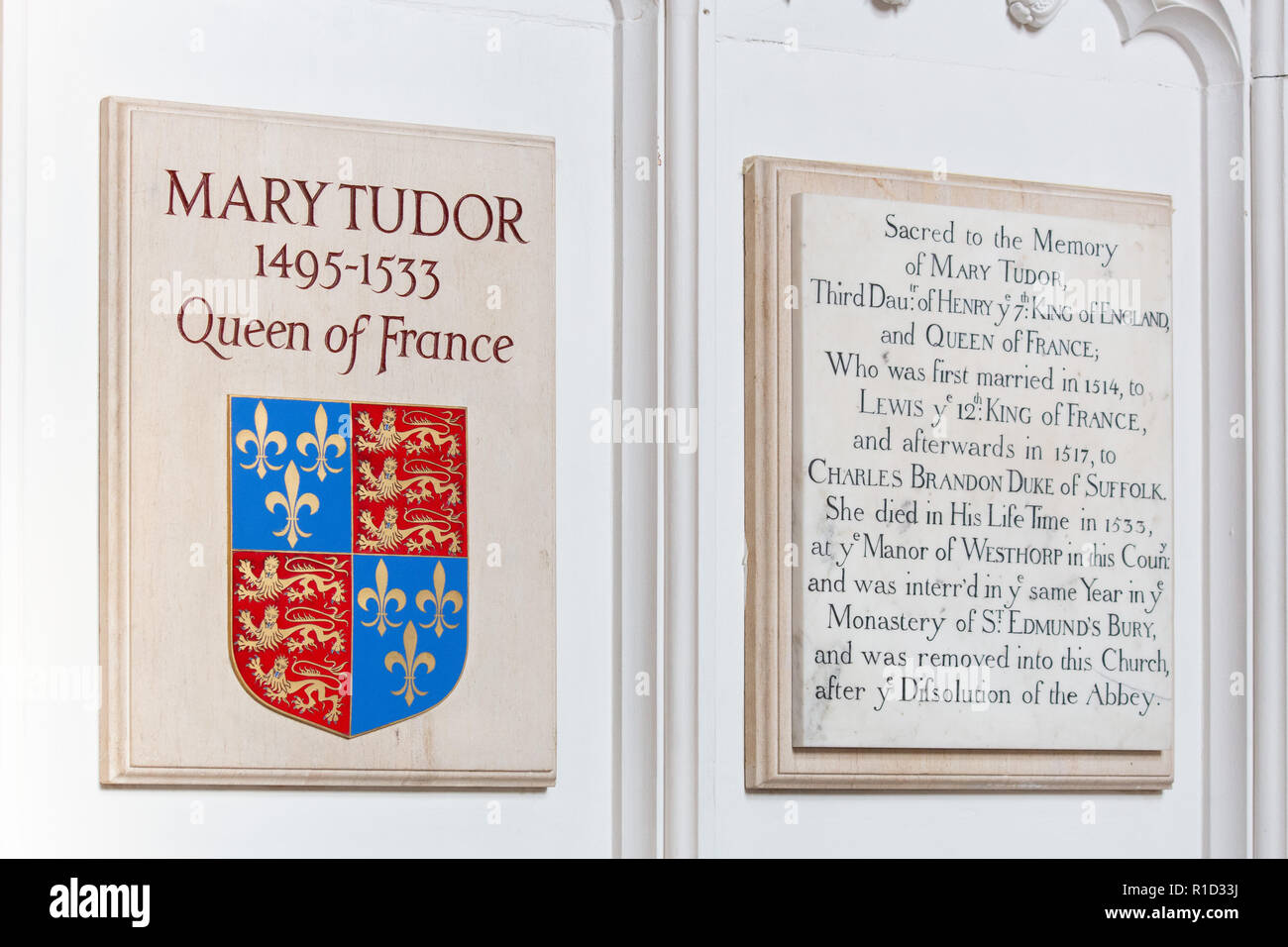 The resting place of Mary Tudor, Queen of France. She was laid to rest ...