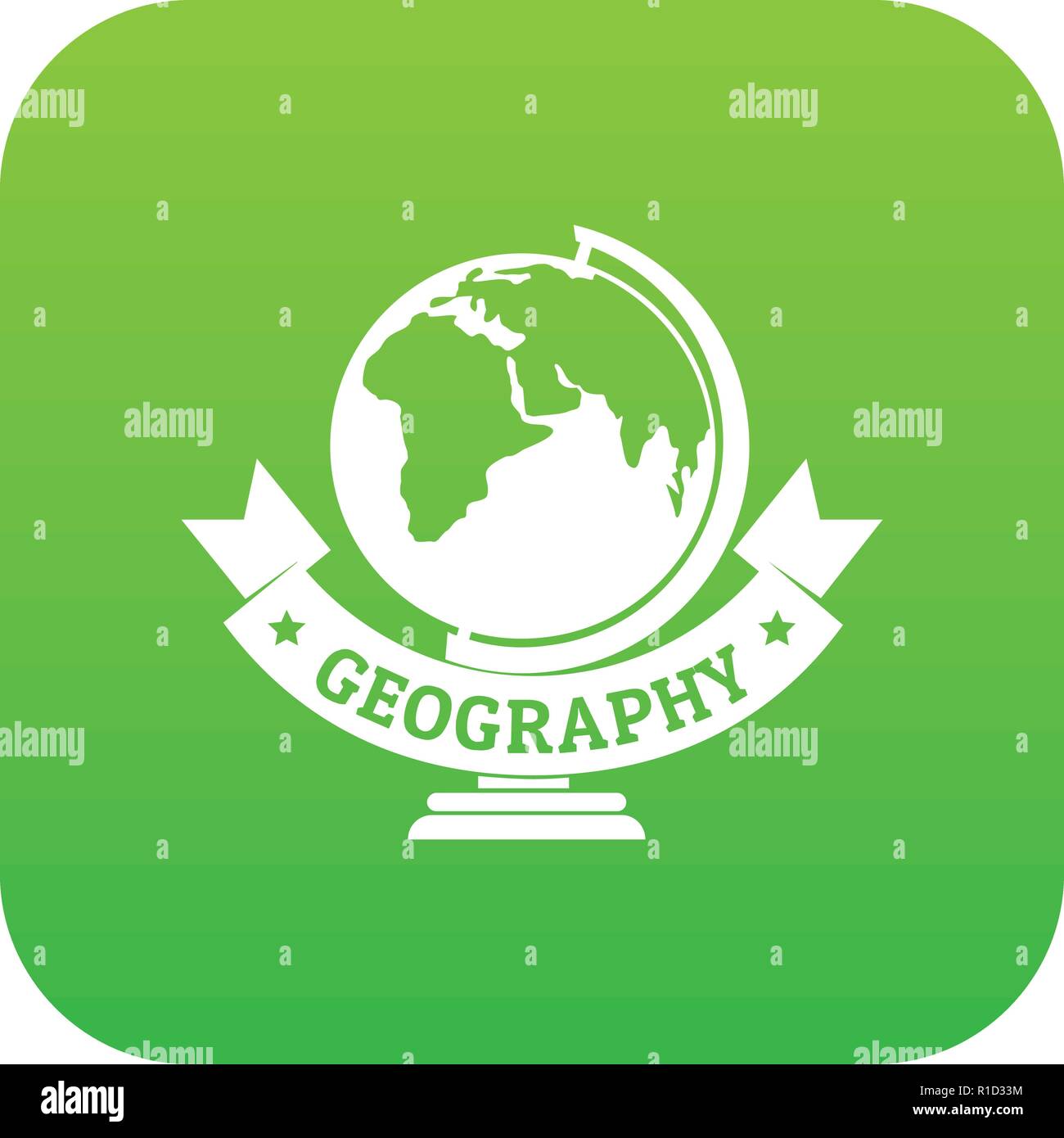 Geography icon green vector Stock Vector Image & Art - Alamy