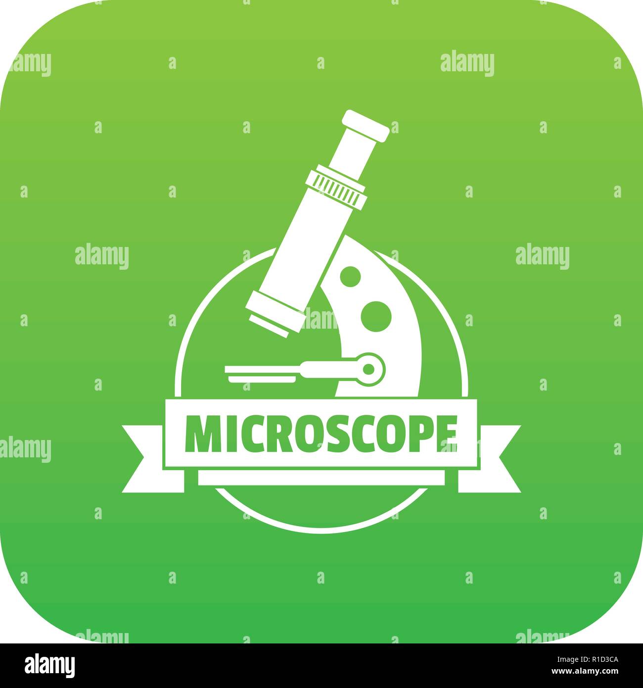 Microscope icon green vector Stock Vector Image & Art - Alamy