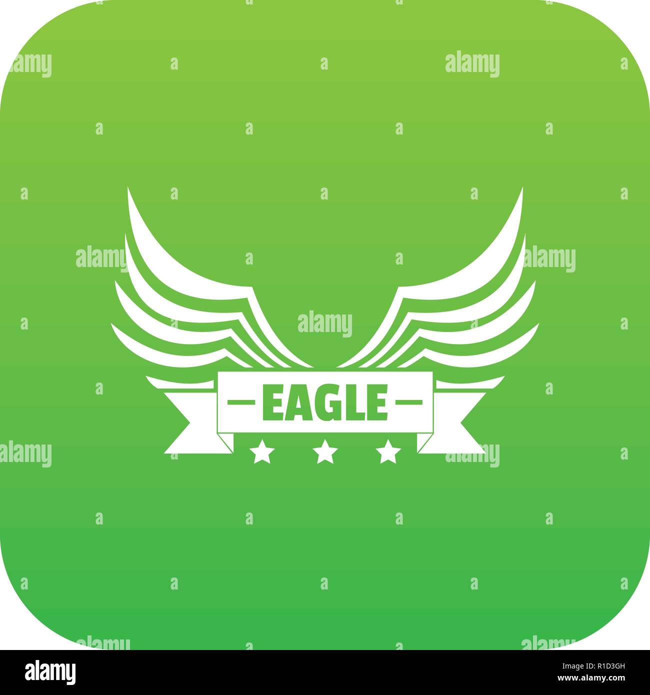 Eagle wing icon green vector Stock Vector Image & Art - Alamy