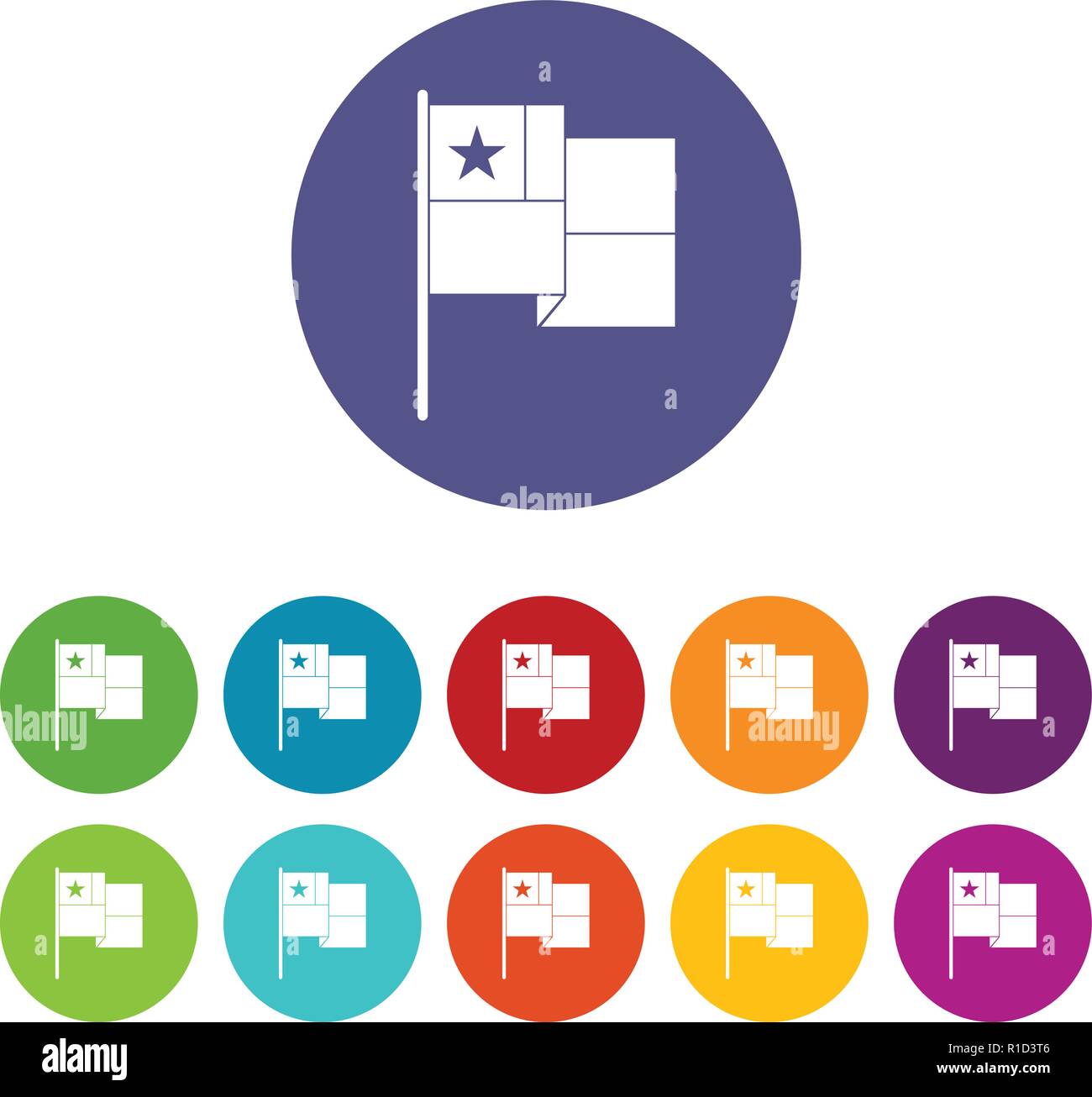 Chile national flag waving isolated Stock Vector Images - Alamy