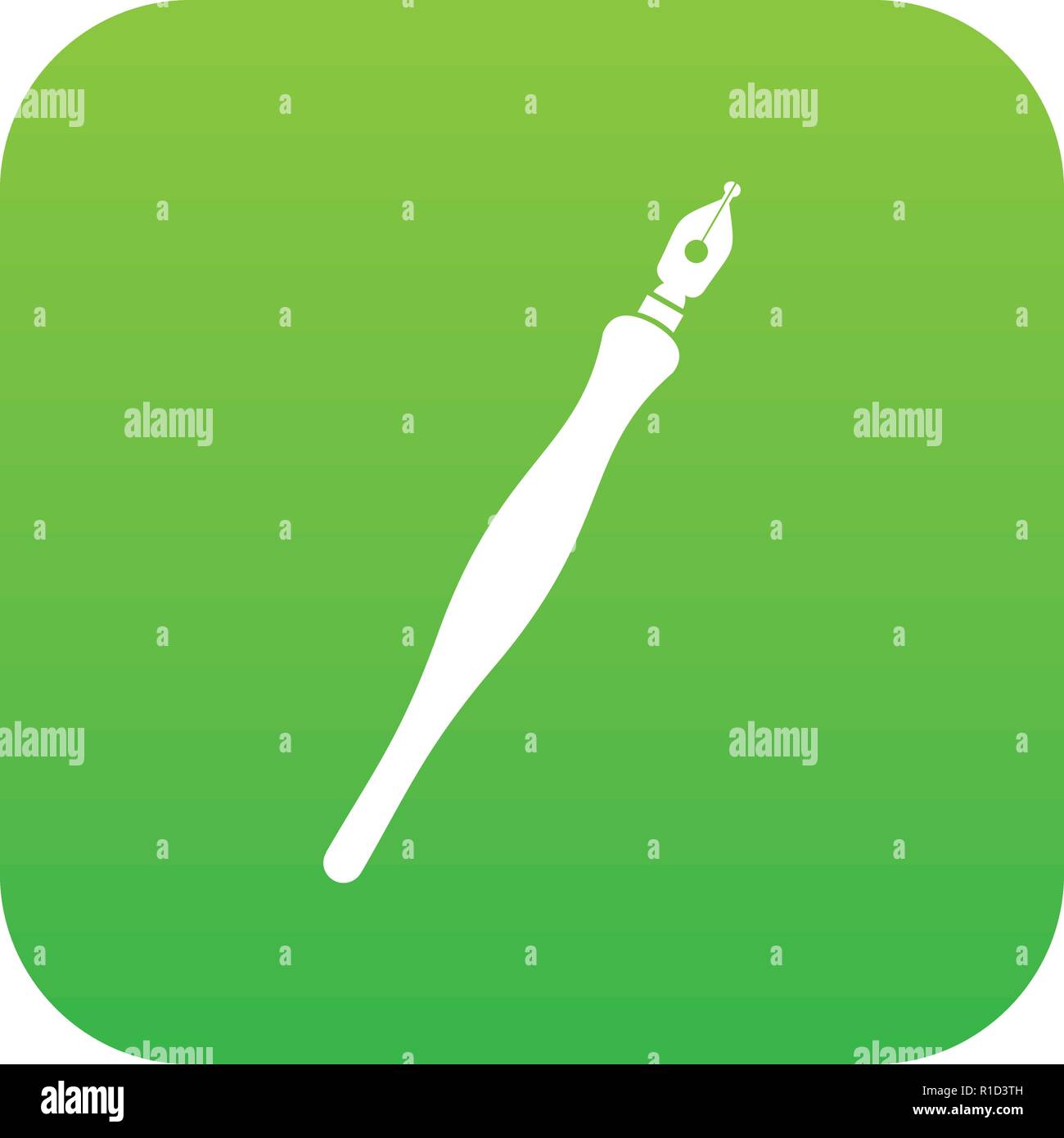Fountain pen icon digital green Stock Vector Image & Art - Alamy