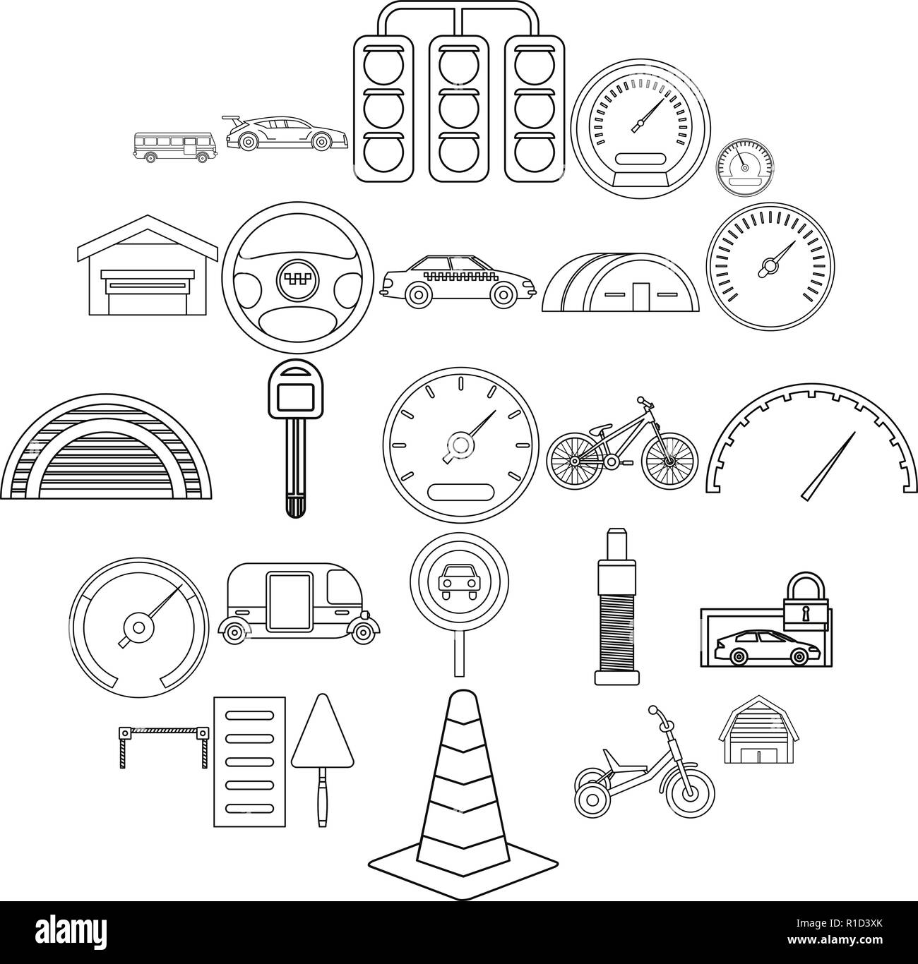 Salvatory icons set, outline style Stock Vector Image & Art - Alamy