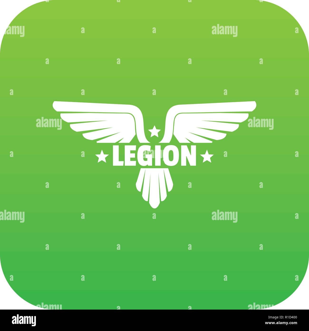 Legion wing icon green vector Stock Vector Image & Art - Alamy