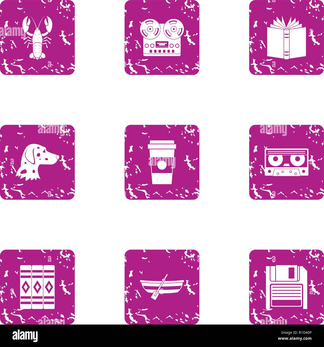 Peeping icons set, grunge style Stock Vector Image & Art - Alamy