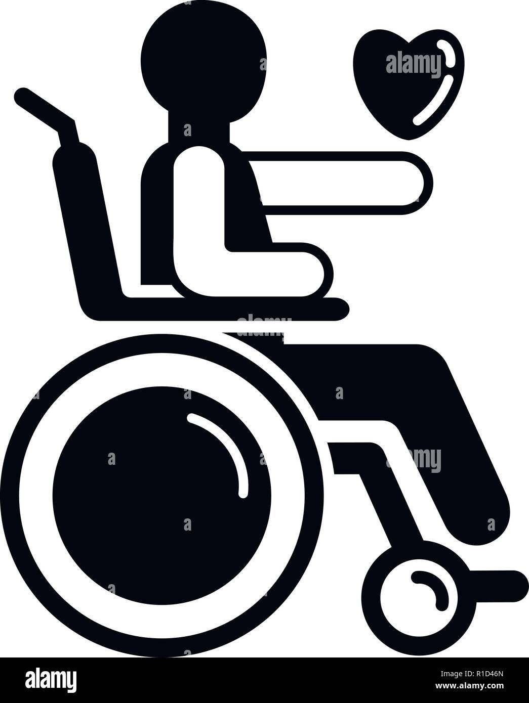 Man in wheelchair icon, simple style Stock Vector Image & Art - Alamy