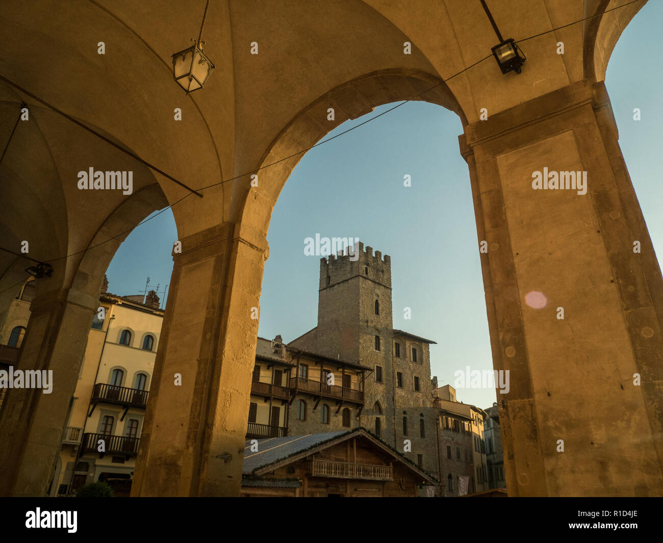 Medieval piazza grande square hi-res stock photography and images - Alamy
