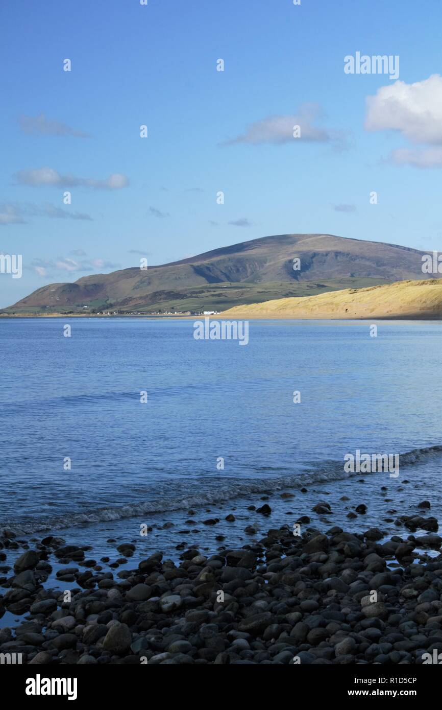 UK Sandscale Haws Nature Reserve. View towards Black Combe and the ...