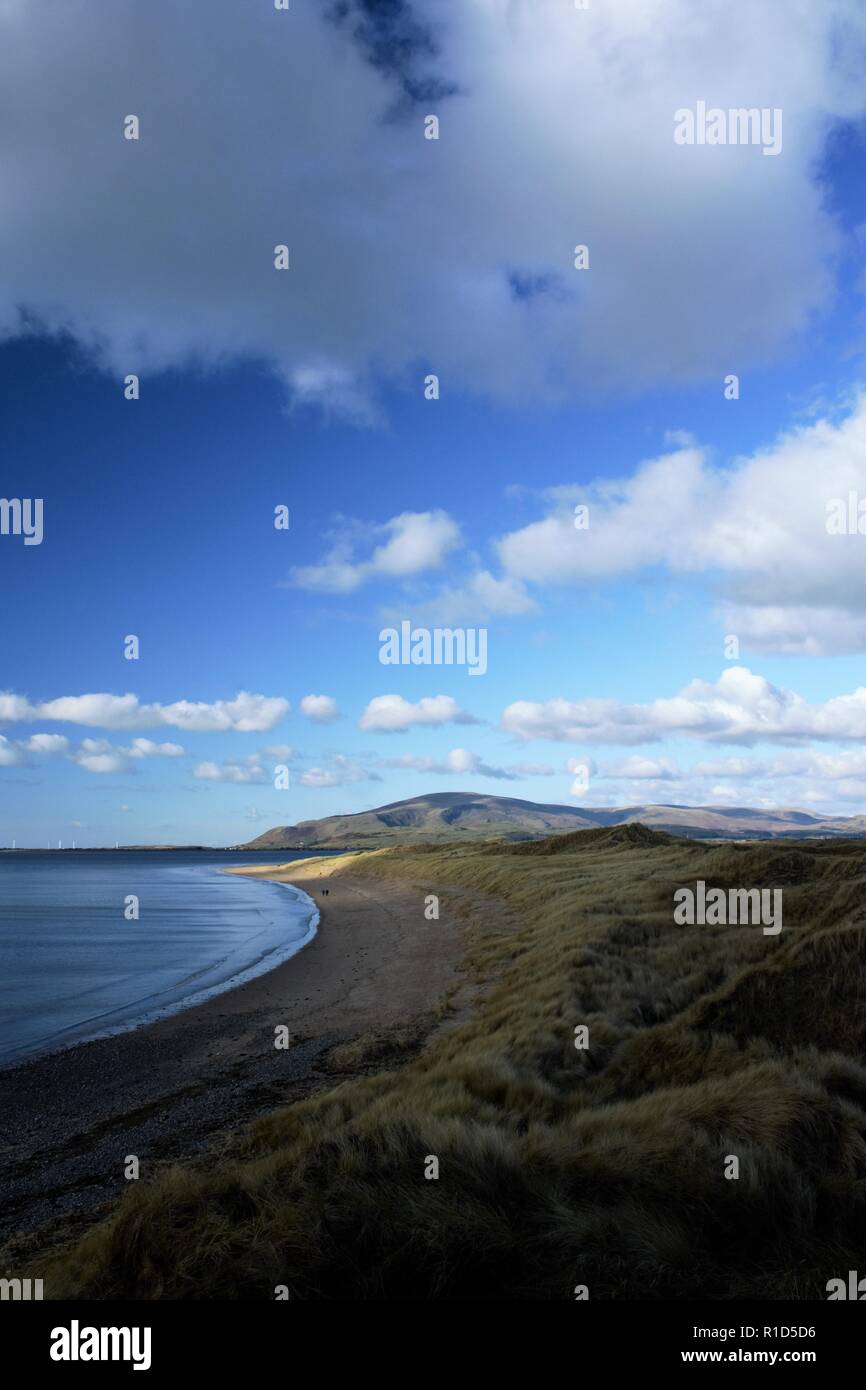 UK Sandscale Haws Nature Reserve. View towards Black Combe and the ...