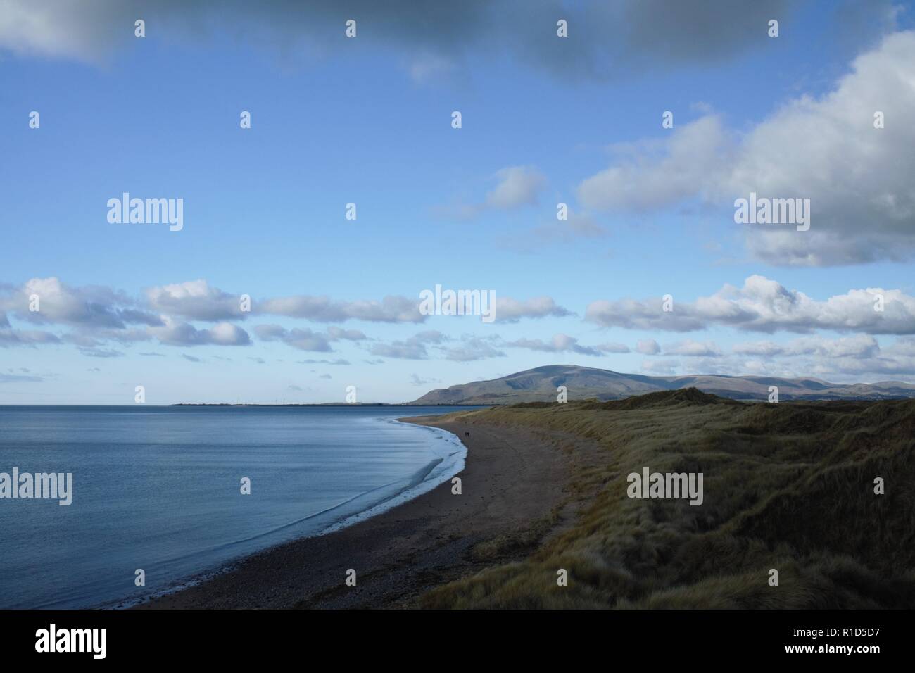 UK Sandscale Haws Nature Reserve. View towards Black Combe and the ...
