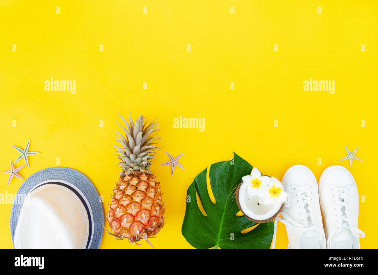 Summer flat lay scenery Stock Photo - Alamy