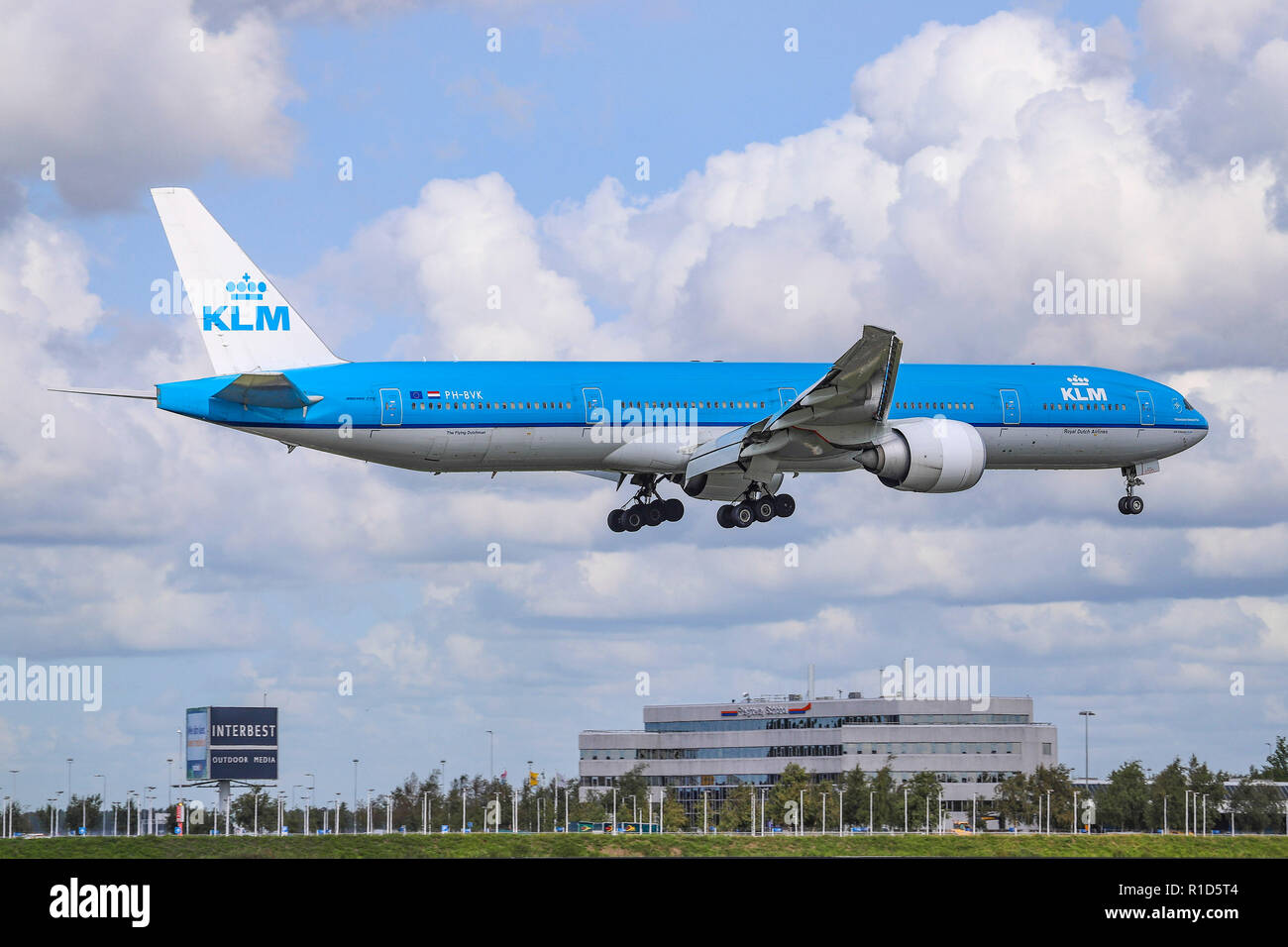 KLM Royal Dutch Airlines Boeing 777-300. A Boeing 777-300 of KLM Royal ...