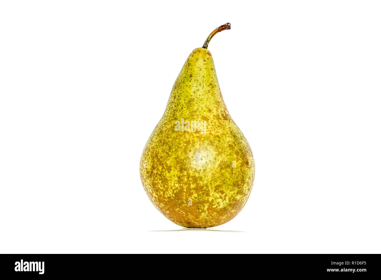 Green whole pear isolated on white background Stock Photo - Alamy