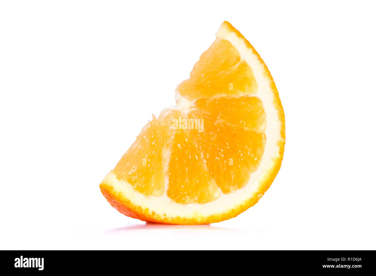 Orange slice closeup background texture isolated on white background ...