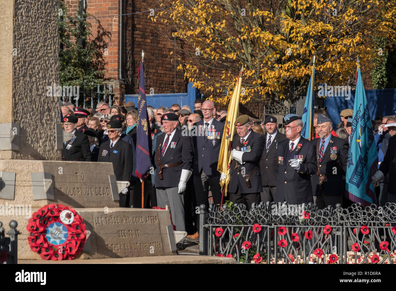 Veterans pay their respects during the Remembrance Sunday parade. Remembrance Sunday is a day ...