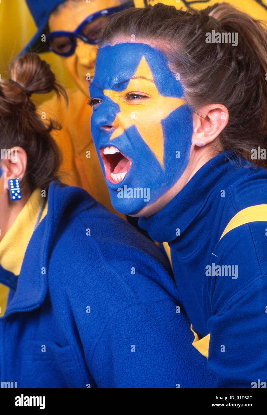 Face painted fans usa hi-res stock photography and images - Alamy
