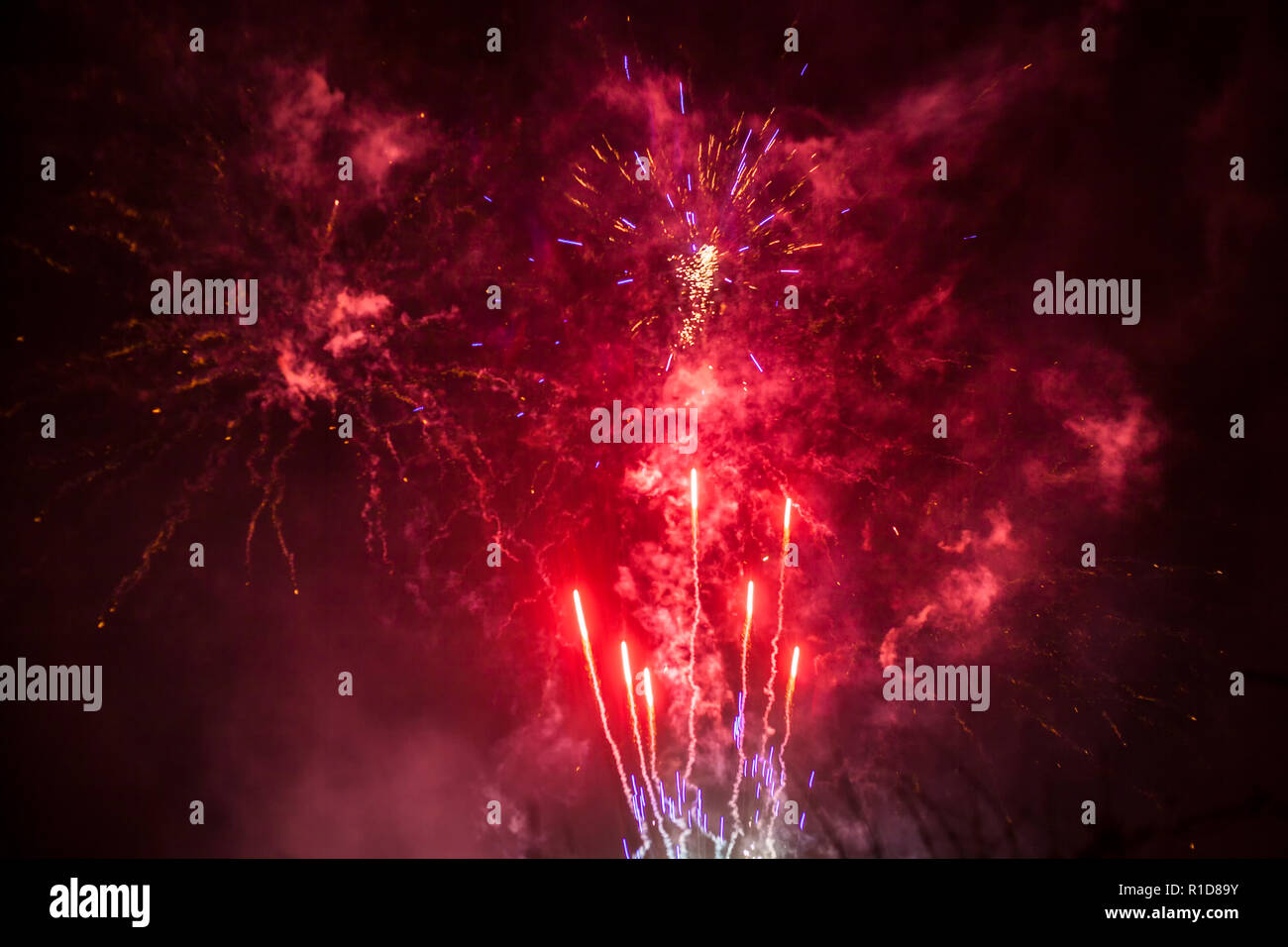 Bonfire Night Fireworks Displays In UK Stock Photo - Alamy