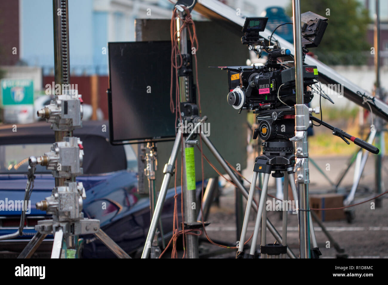 SAINT PETERSBURG, RUSSIA - OCTOBER 31, 2018: Film Crew On Location. 4K ...