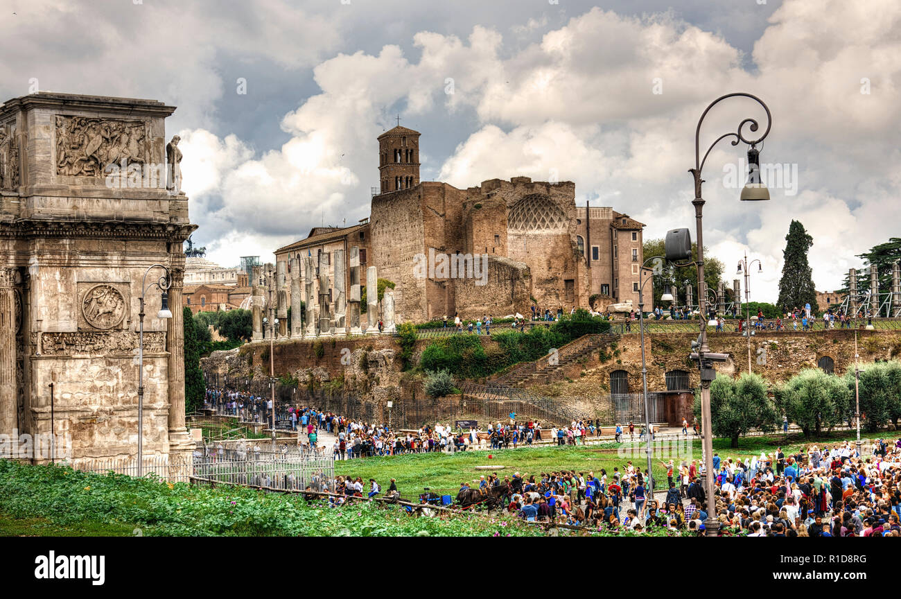 Ruins in Rome, Roman forum ruins in Rome Italy - architecture ...