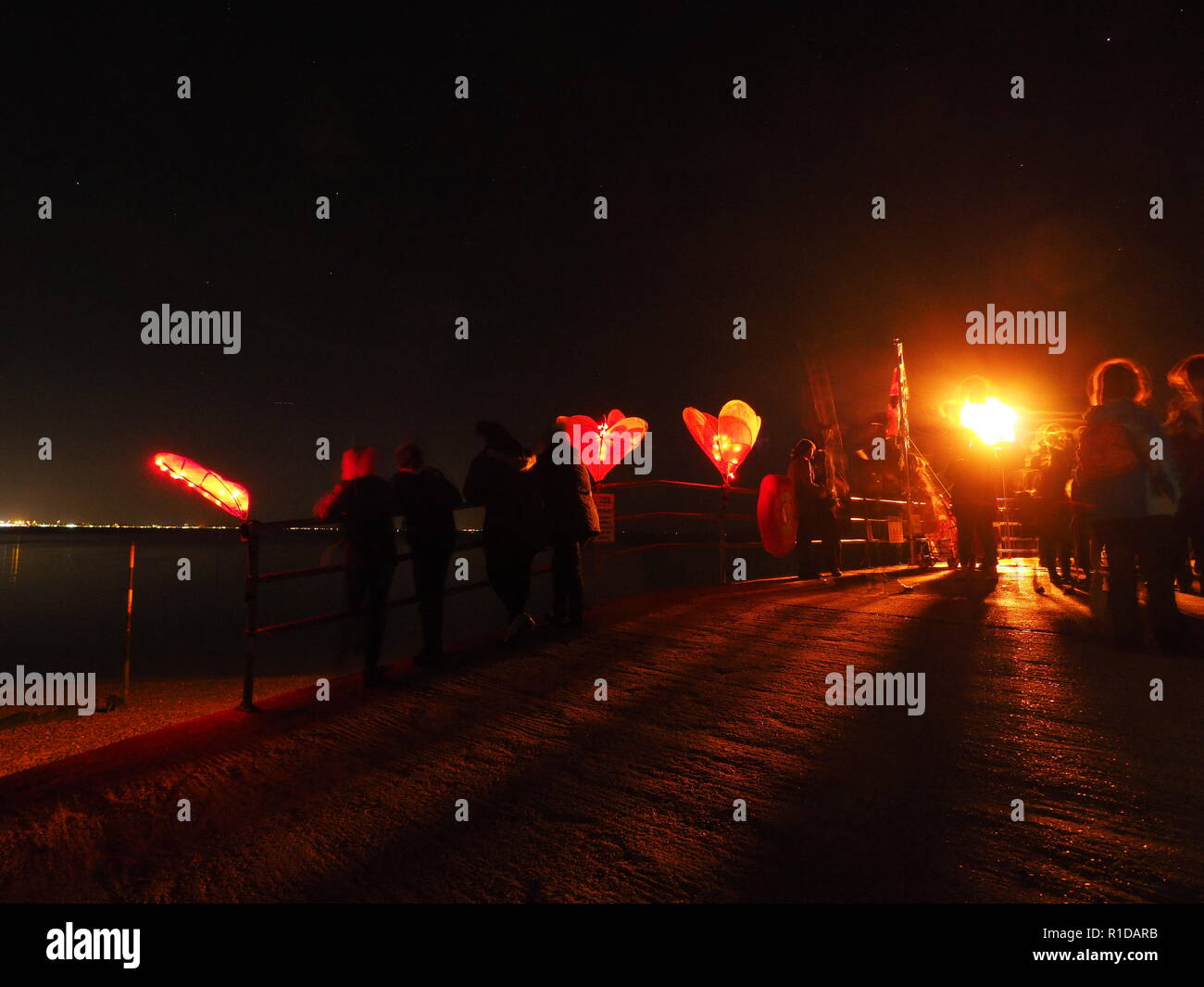 Sheerness, Kent, UK. 11th Nov, 2018. 8th Sheppey Scouts lit a beacon on ...