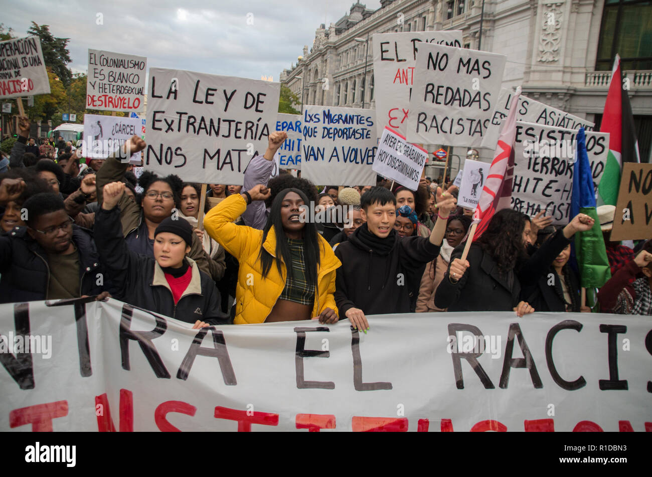 Hundreds of people of different nationalities protested against racism ...