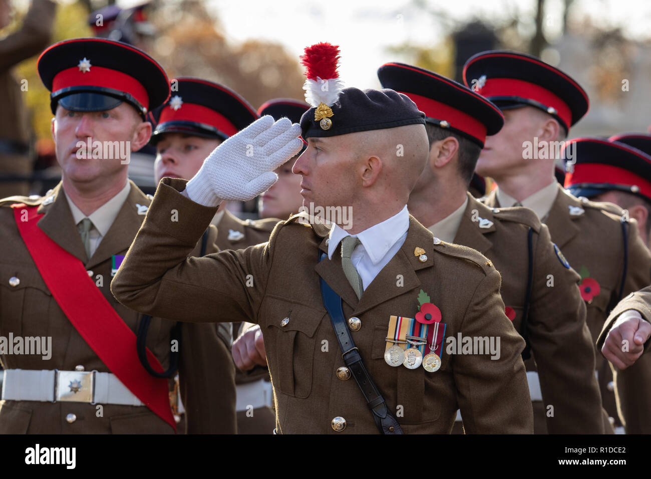 Leicester, UK. 11th Nov, 2018. 100 years on from World War One ...