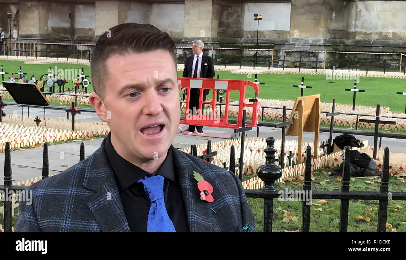 London, UK. 6th Nov, 2018. Tommy Robinson, former EDL leader seen ...