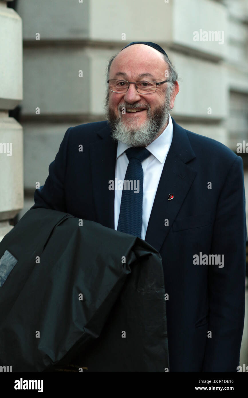Chief Rabbi Ephraim Mirvis, in Downing Street on the way to the ...