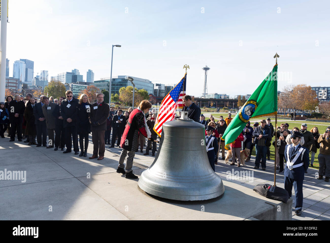 Peace bell ceremony flags hi-res stock photography and images - Alamy