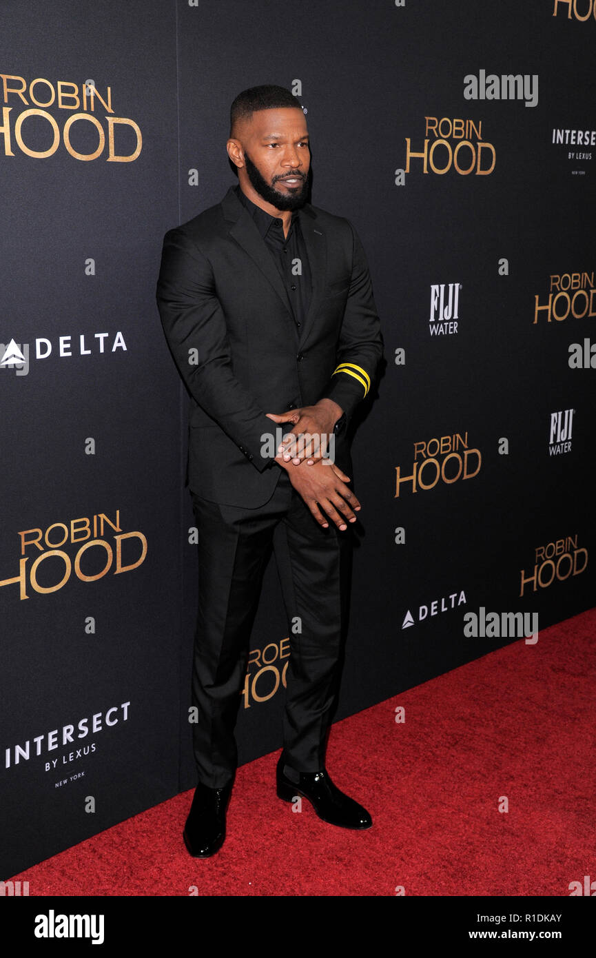 NEW YORK, NY - NOVEMBER 11: Actor Jamie Foxx attends the 'Robin Hood ...