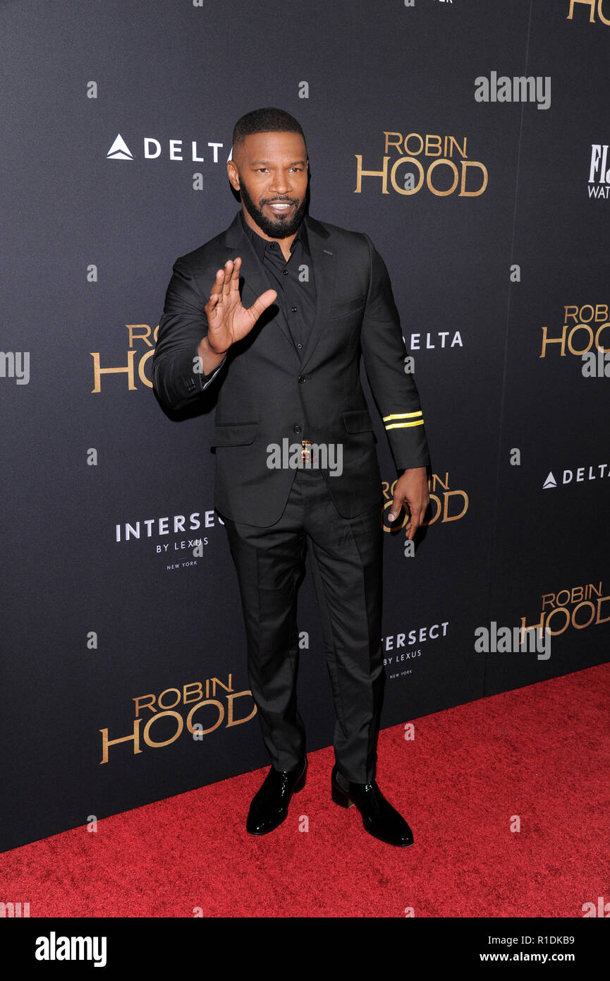 NEW YORK, NY - NOVEMBER 11: Actor Jamie Foxx attends the 'Robin Hood ...