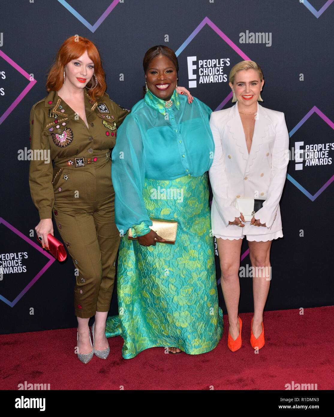 LOS ANGELES, CA. November 11, 2018: Christina Hendricks, Retta & Mae ...