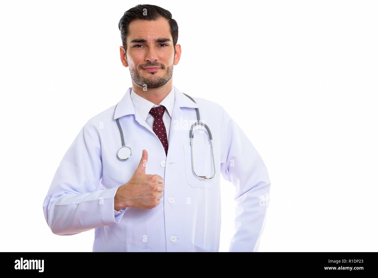 Doctor giving shot to man hi-res stock photography and images - Alamy
