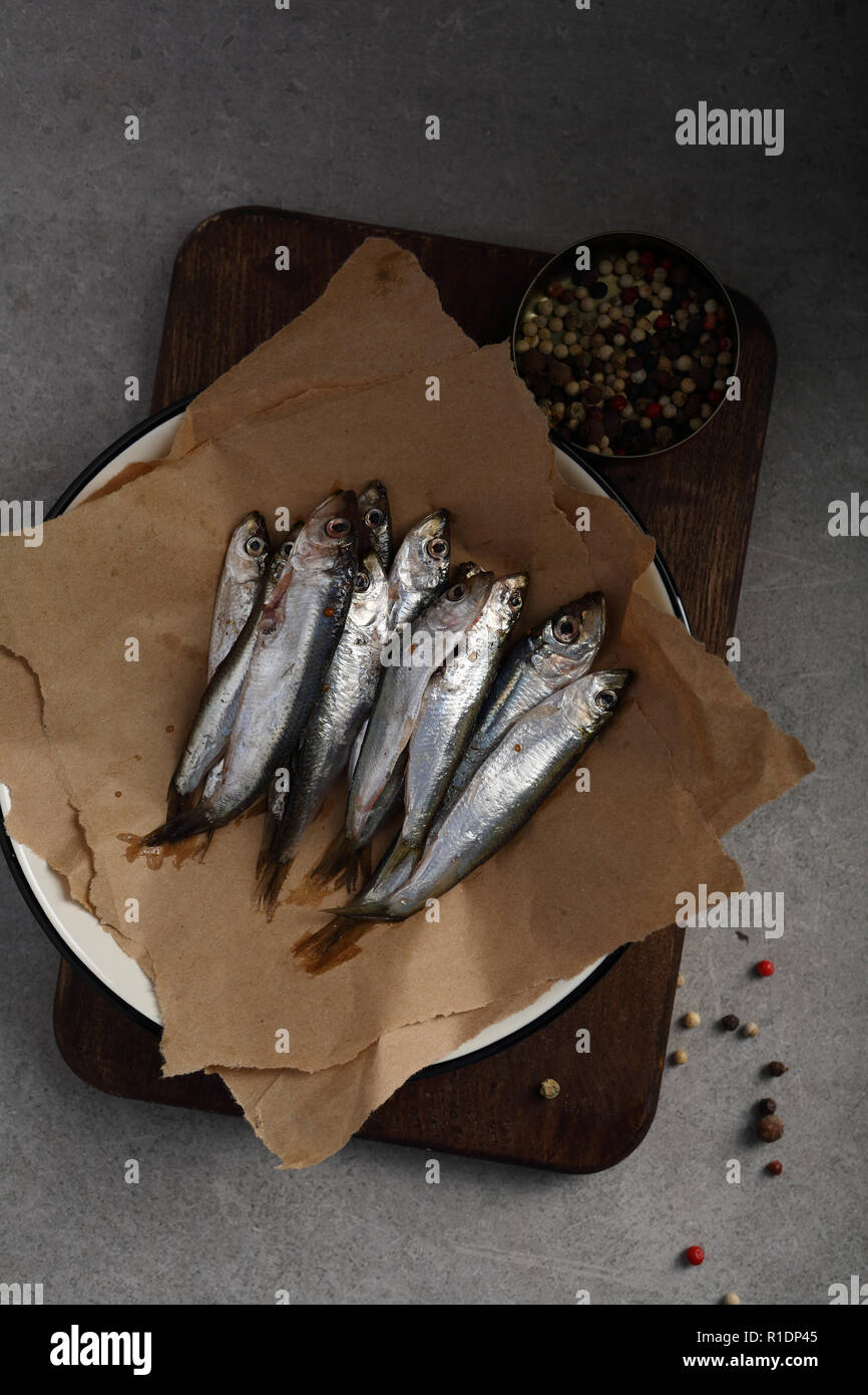 Salted small fish Stock Photo - Alamy