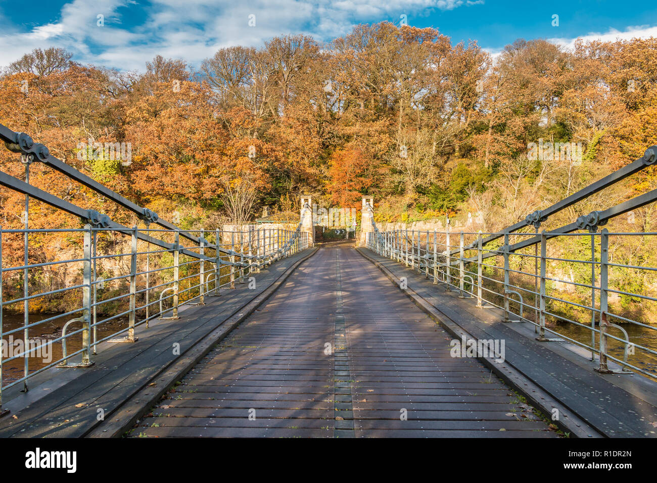 Whorlton suspension bridge hi-res stock photography and images - Alamy