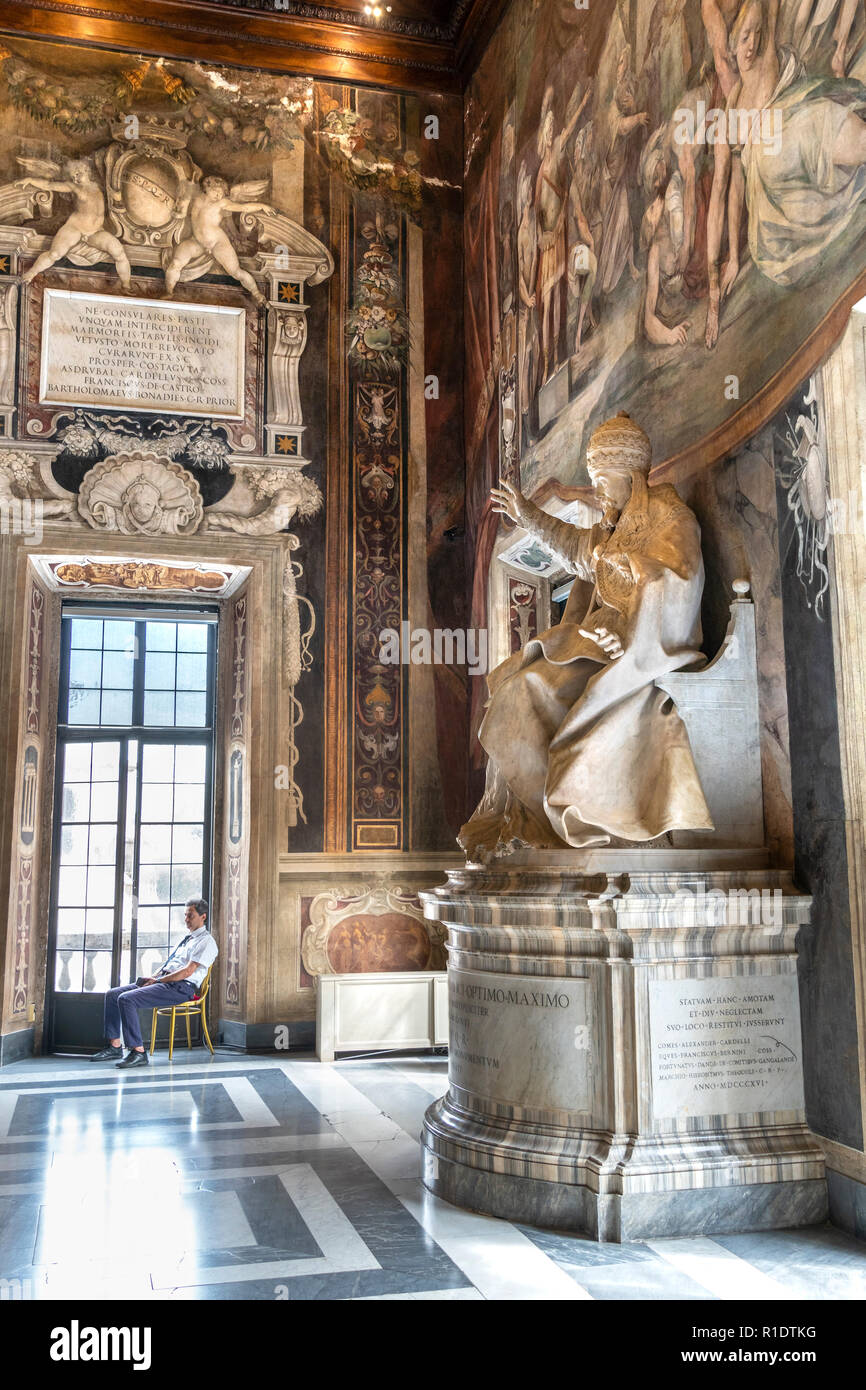 A huge statue of Pope Urban VIII sculpted by Gian Lorenzo Bernini looks ...
