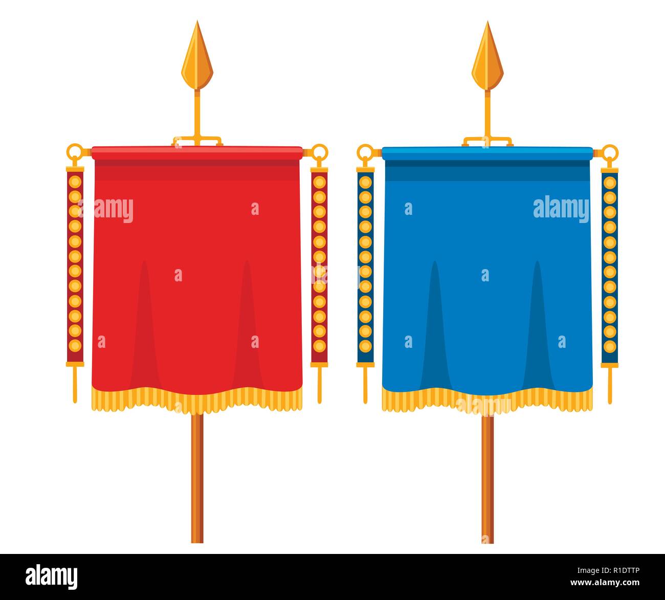 Red and blue Roman Vexillum. Signa militaria. Ancient Roman standard ...