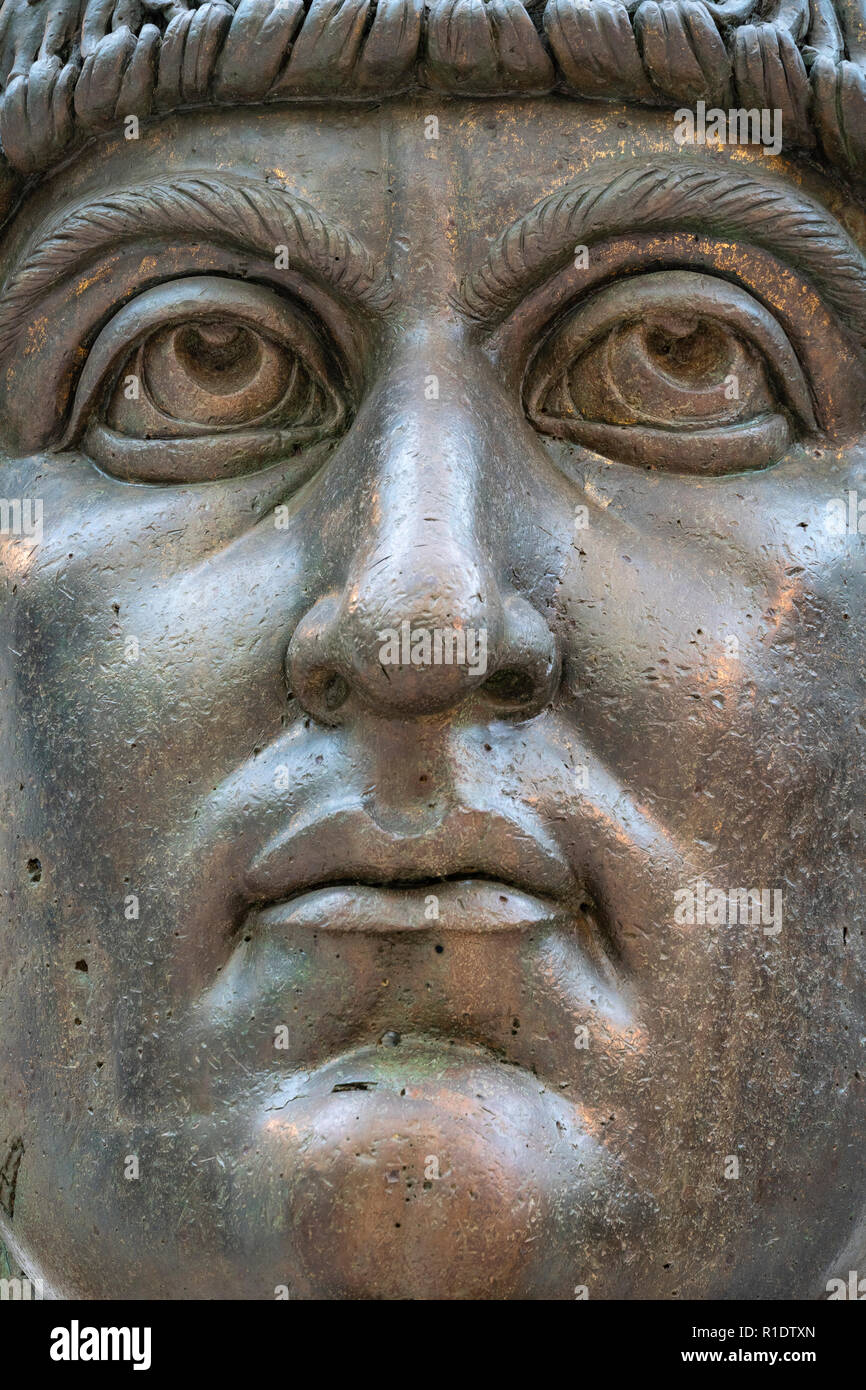 The colossal bronze head of Constantine the Great in the Palazzo dei ...