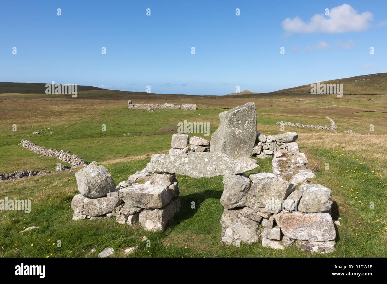 Abandoned farmhouse, Culswick, Shetland, UK Stock Photo - Alamy
