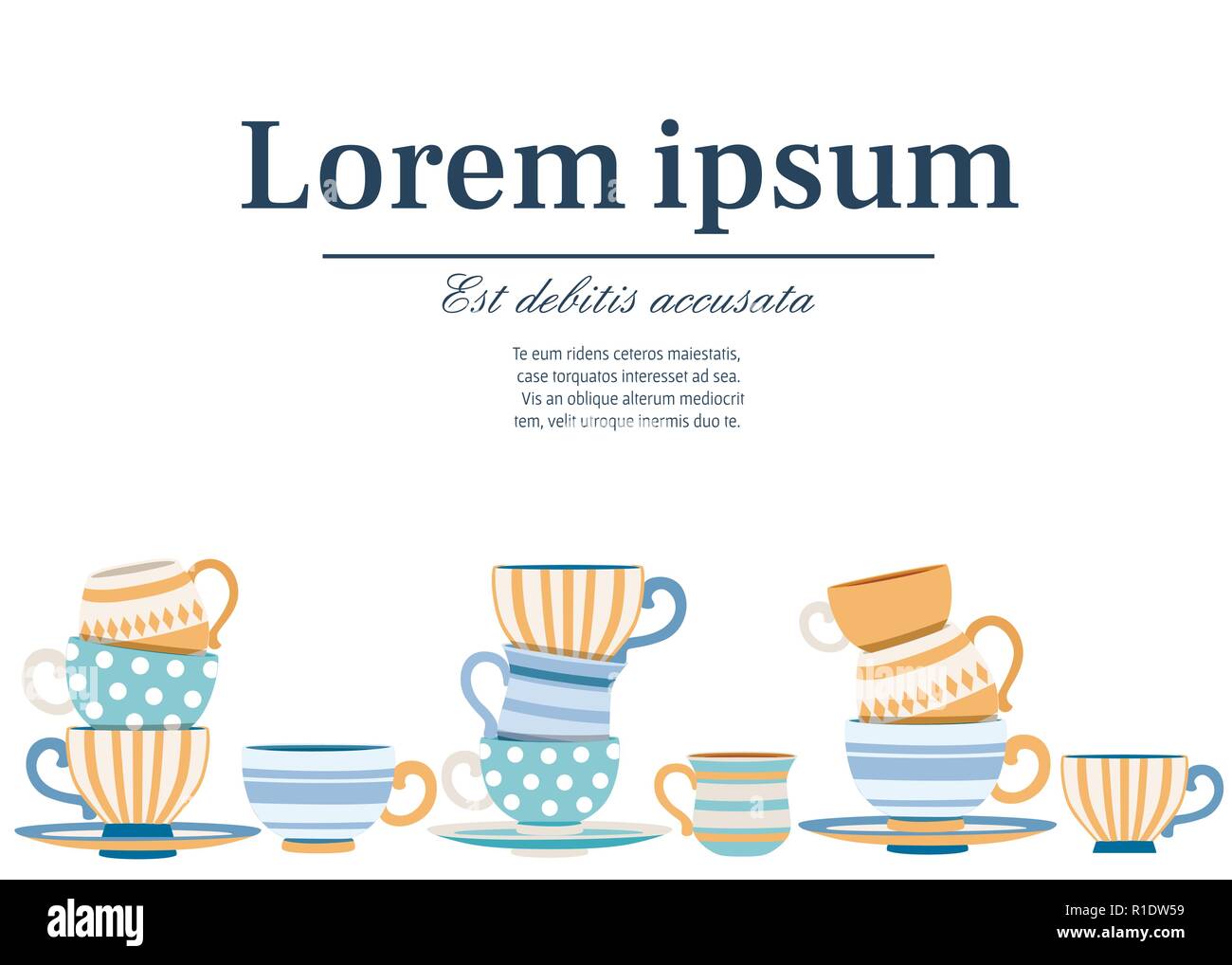 Cartoon Picture Of Stacked Cups