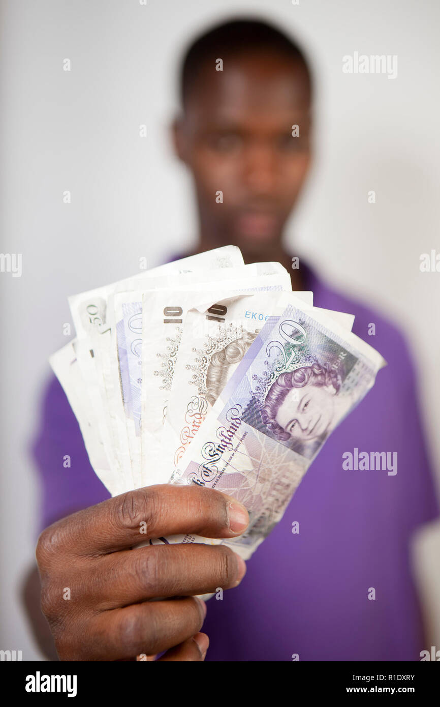 20 pound notes and fan hi-res stock photography and images - Alamy