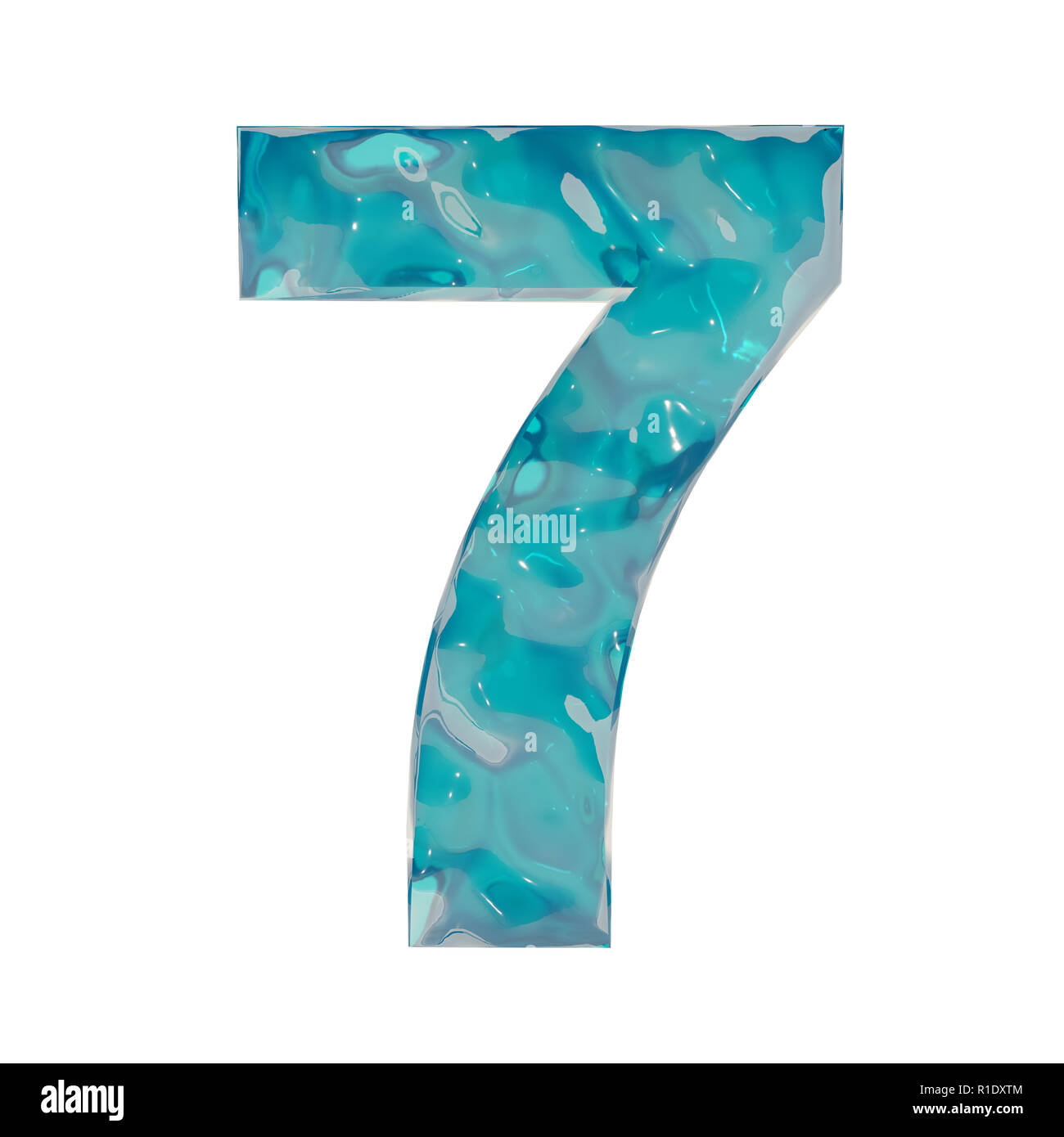 Blue Liquid / Water number, 3d rendering Stock Photo - Alamy