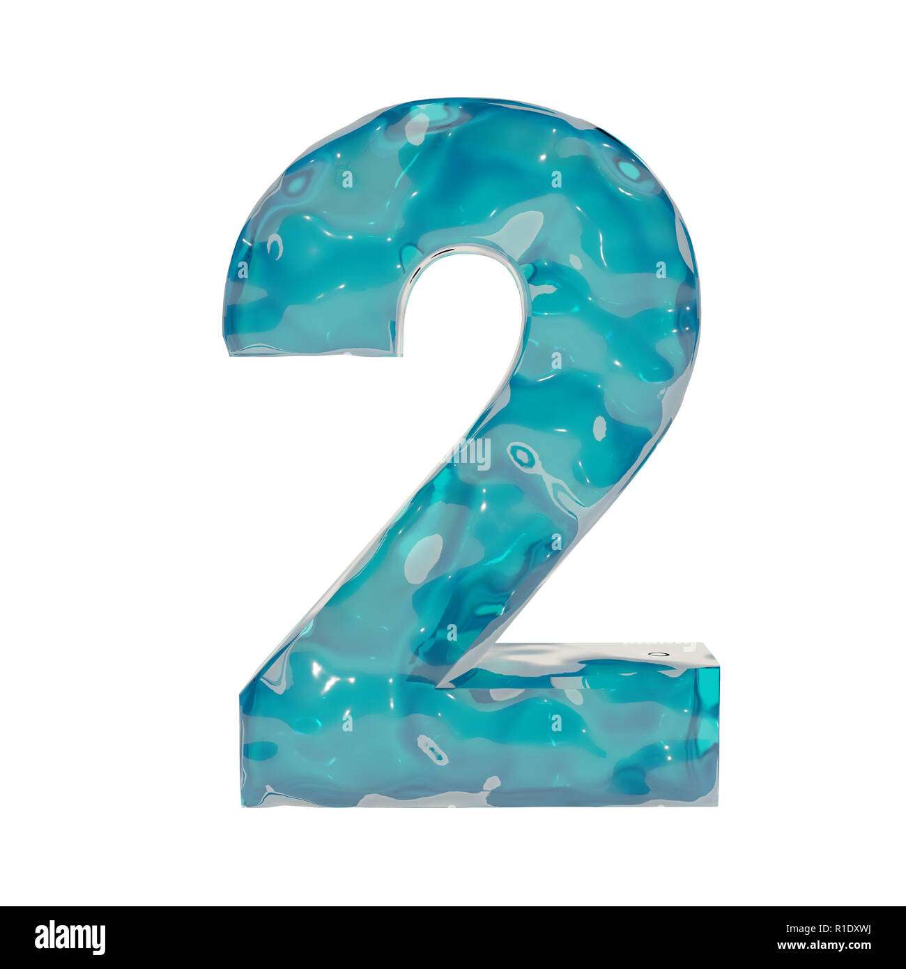 Blue water effect font hi-res stock photography and images - Alamy