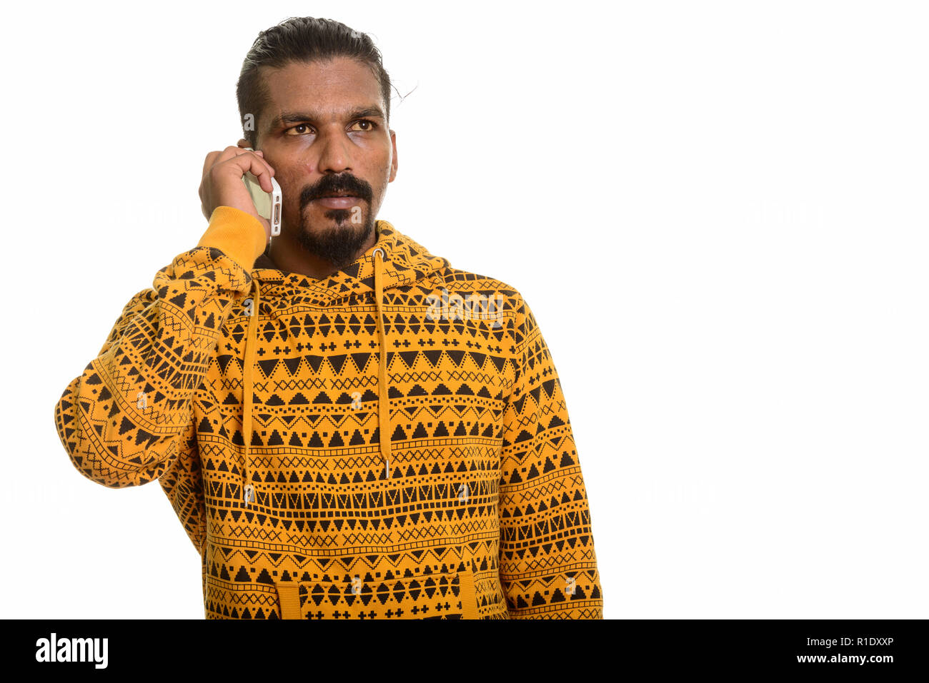Indian man talking mobile hi-res stock photography and images - Alamy