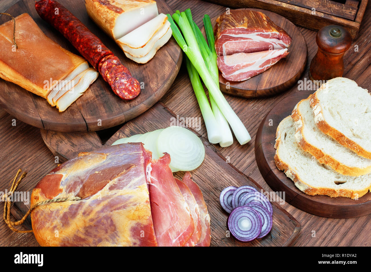 Ham with bacon hi-res stock photography and images - Alamy