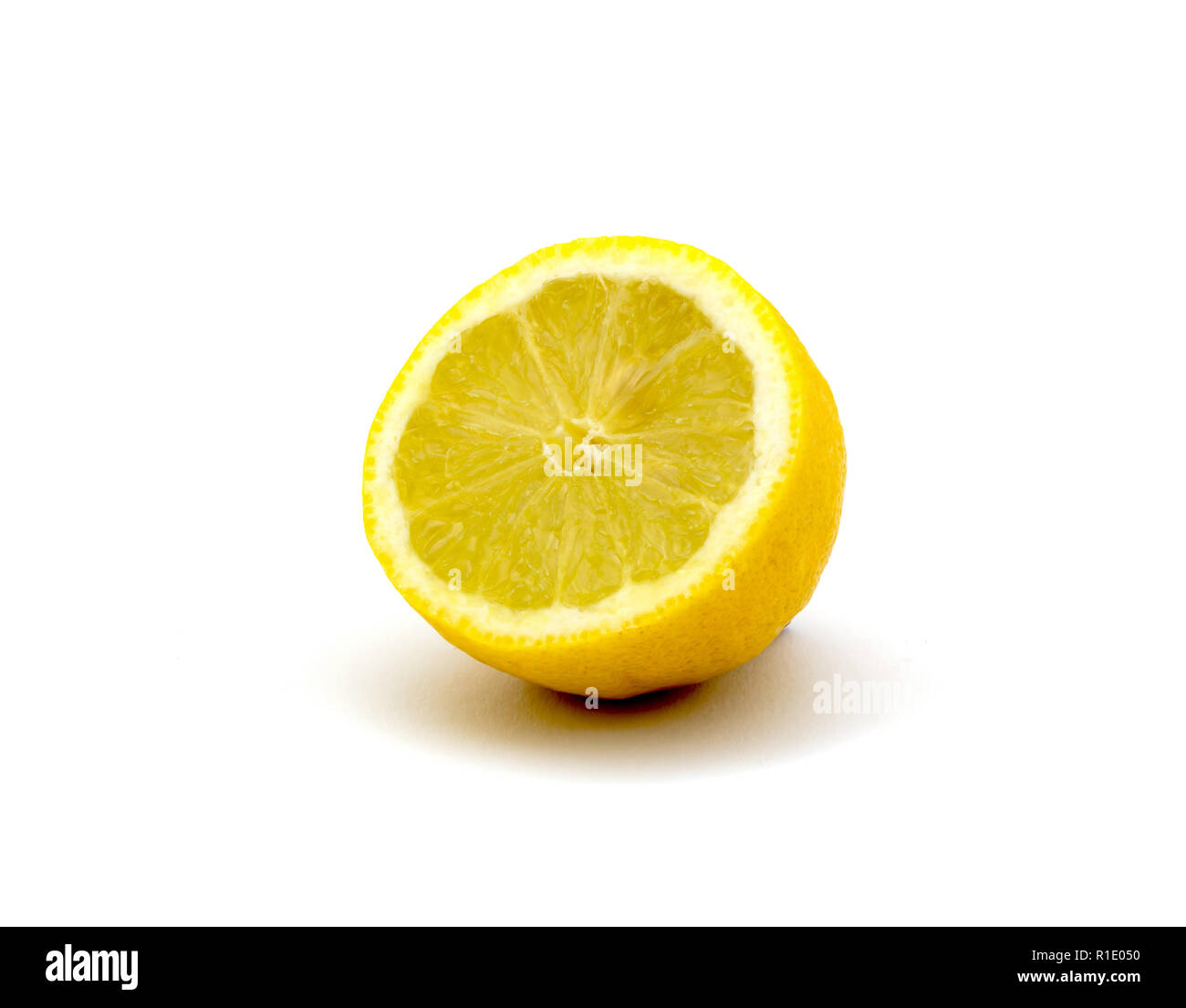 lemon slice close up isolated on white background Stock Photo - Alamy