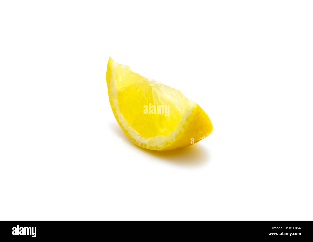 lemon slice close up isolated on white background Stock Photo - Alamy