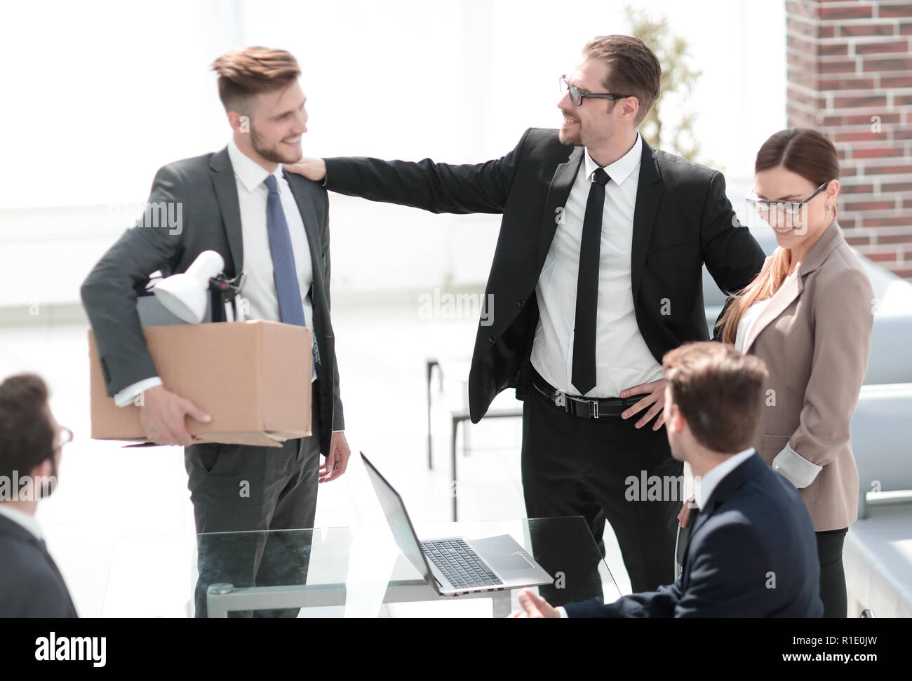 Business man introducing new employee hi-res stock photography and ...